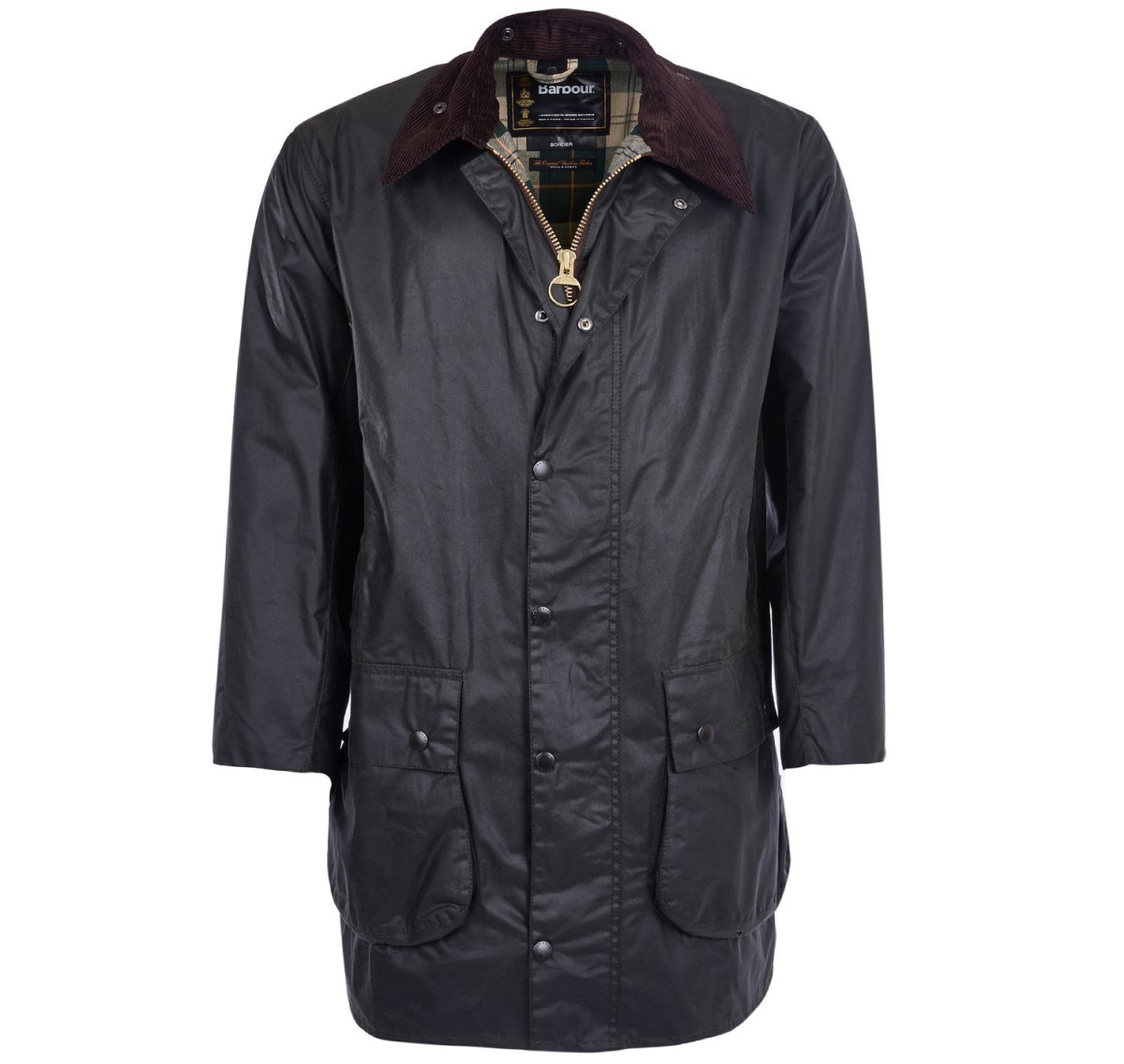 Barbour border wax jacket store